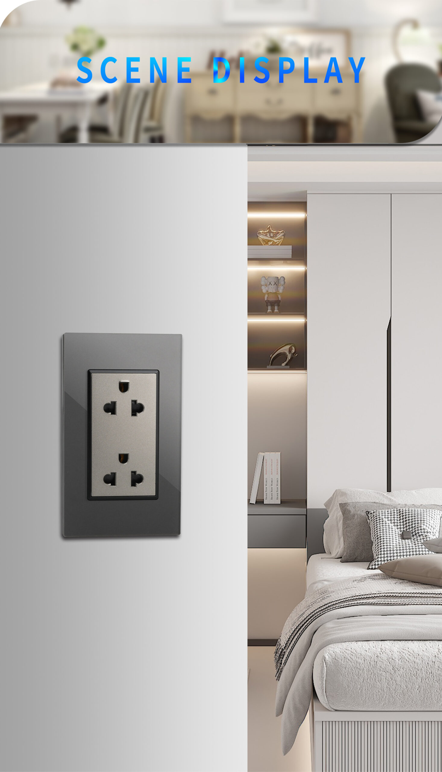 High Quality Modern Luxury 110V 220V Aluminium Metal Light Switches ...